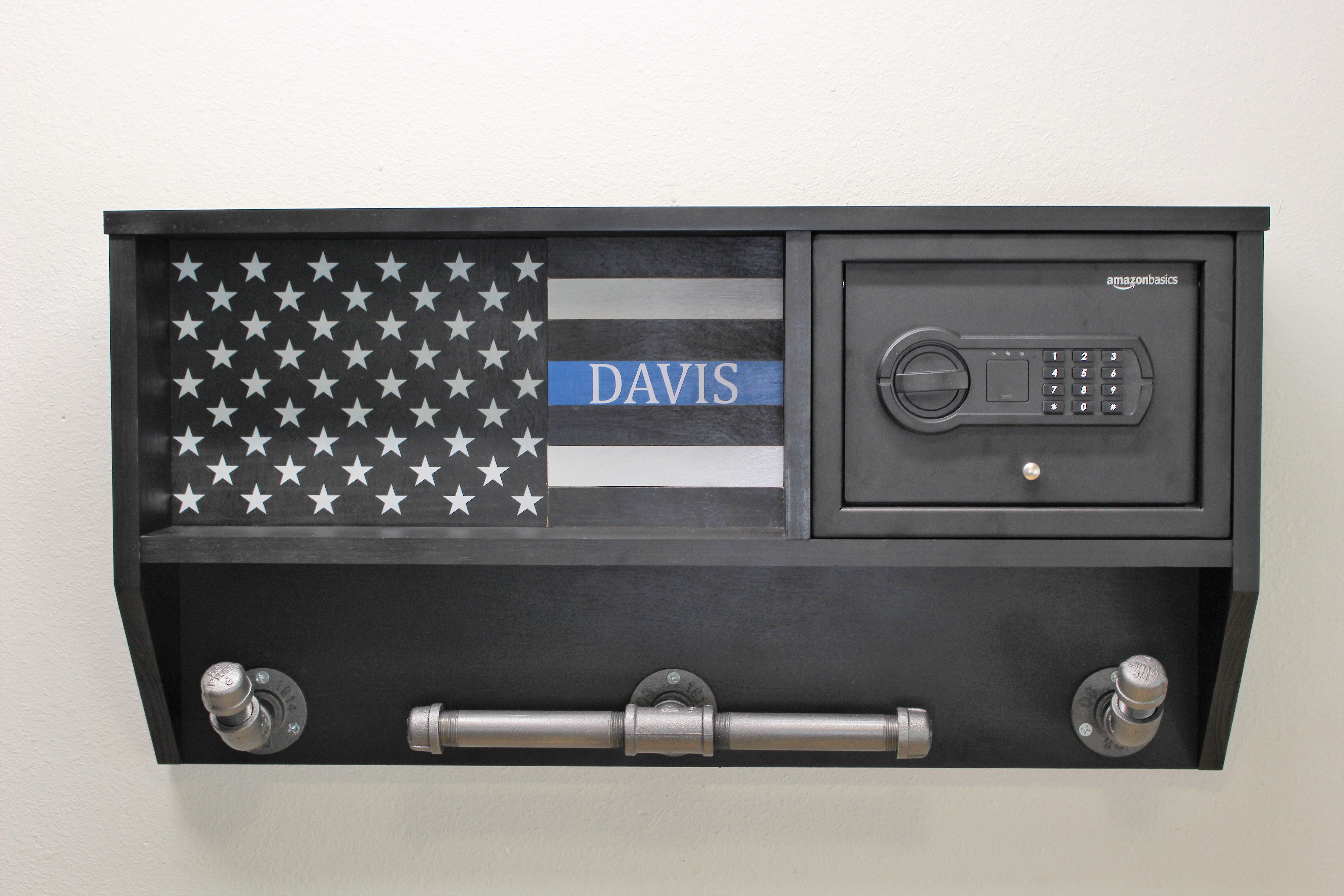 Police Duty Gear Rack - Vest Holder - Thin Blue Line Warrior Rack - Wa ...