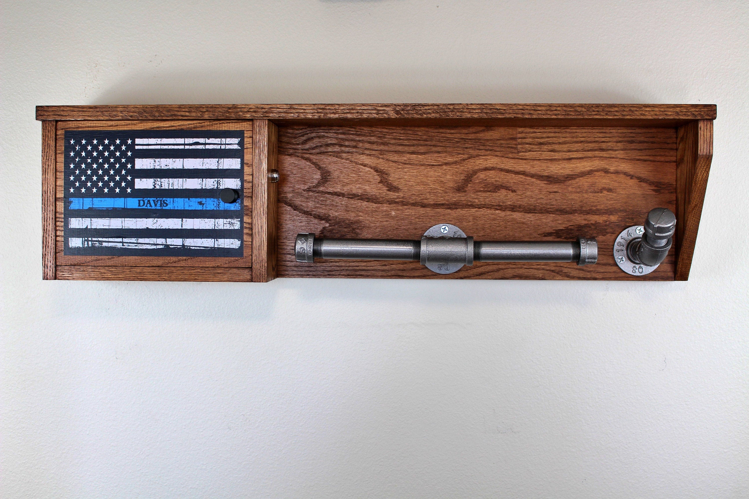 Wall Mounted Police Duty Gear Rack Heavy Duty Shelf – Minutemen Wood Design