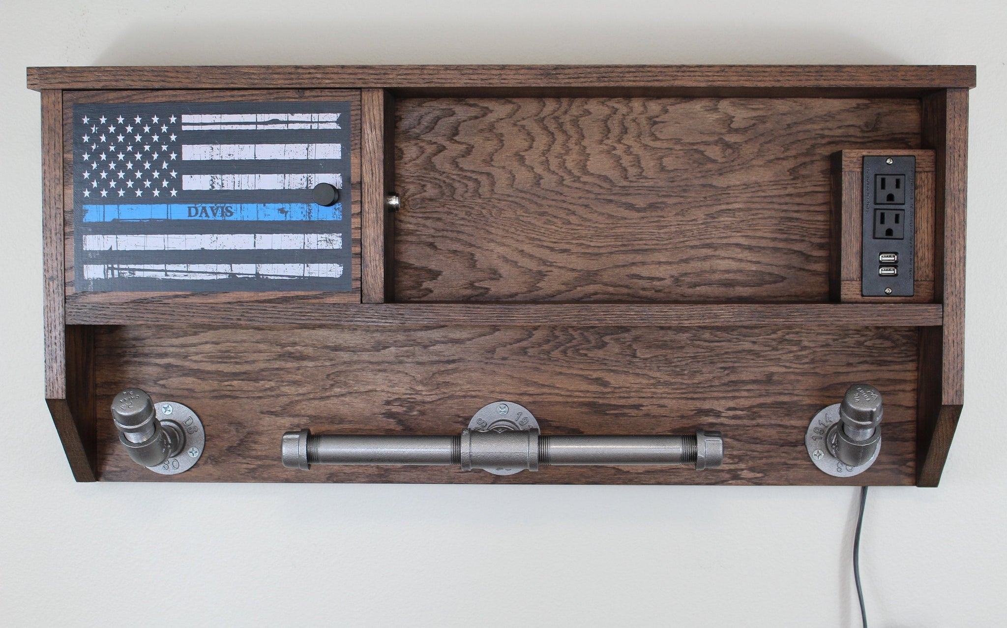 Wall Mounted Police Duty Gear Rack Tactical Tree and Hidden gun EDC St ...